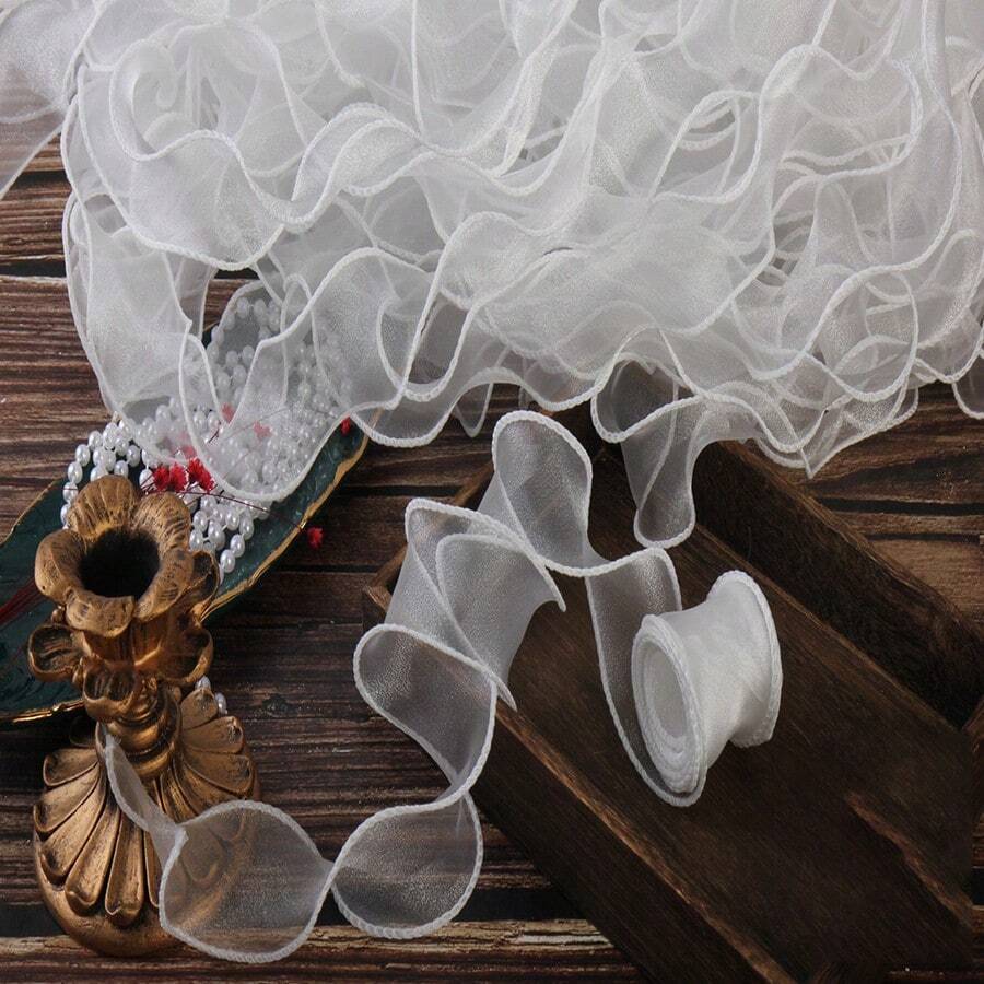 In Stock 4cm Chiffon Ribbon With Fish Tail Design For Fresh Flower ...