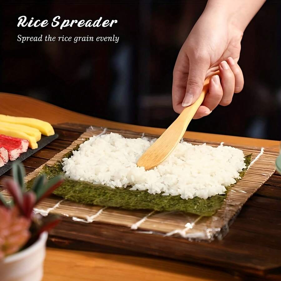 1 Set Bamboo Sushi Making Kit, Including 2 Sushi Rolling Mats, 5 Pairs ...