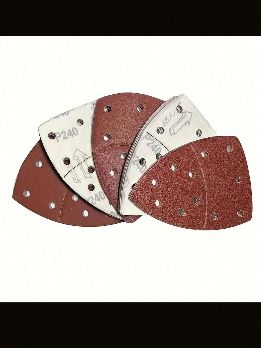 12pcs Self-Adhesive Sandpaper Triangular Shaped With 5 Holes For Delta ...