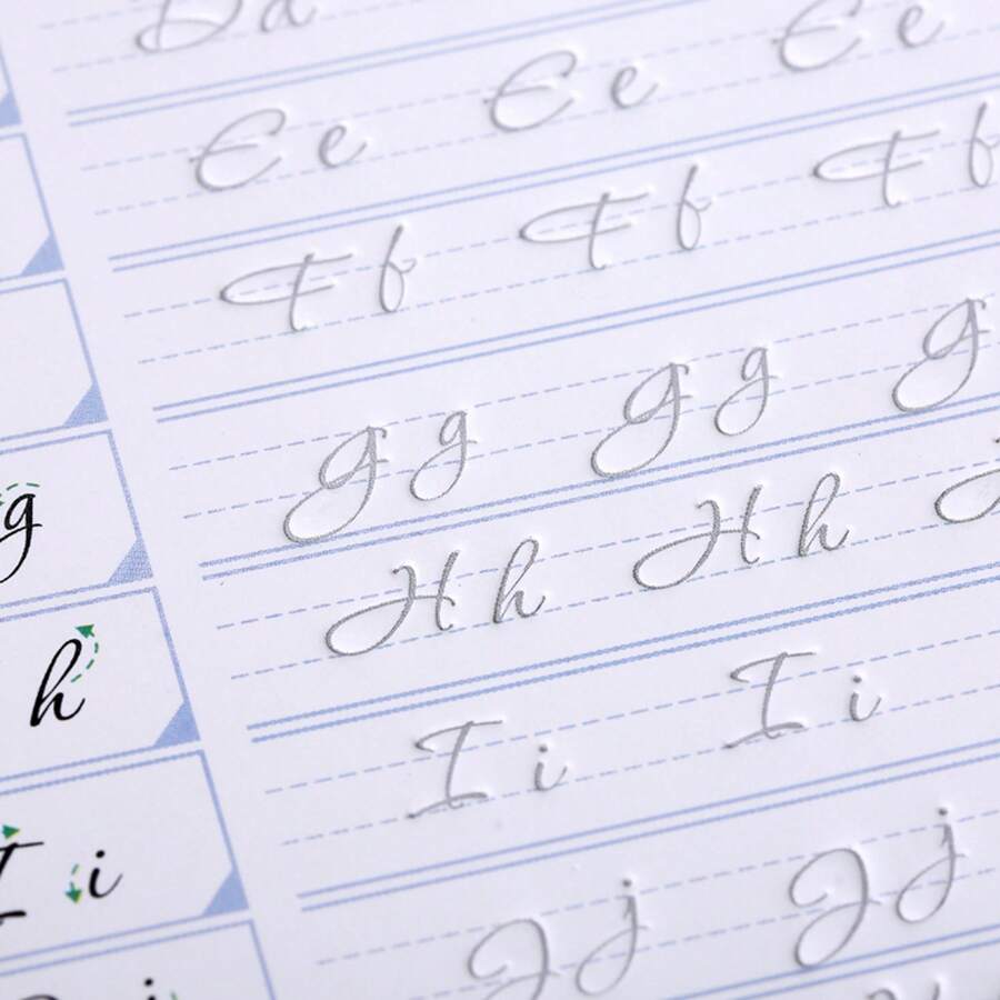 Beginner's Circular English Groove Practice Book, Reusable Calligraphy ...