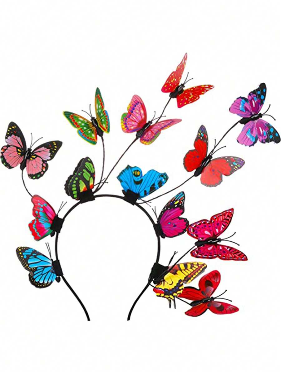 Bride Headband Butterfly Fascinator Hats Women Monarch Tea Party ...