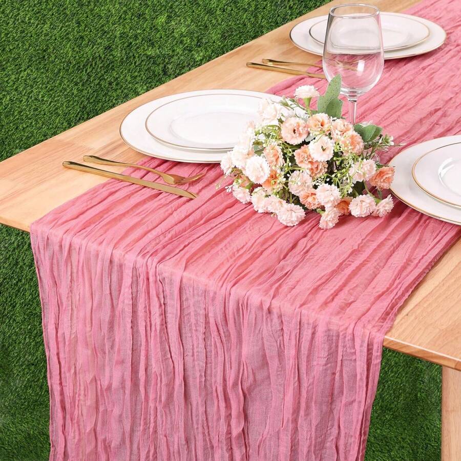 1pc Cheese Cloth Rustic Bohemian Cheese Cloth Tablecloth For Party ...