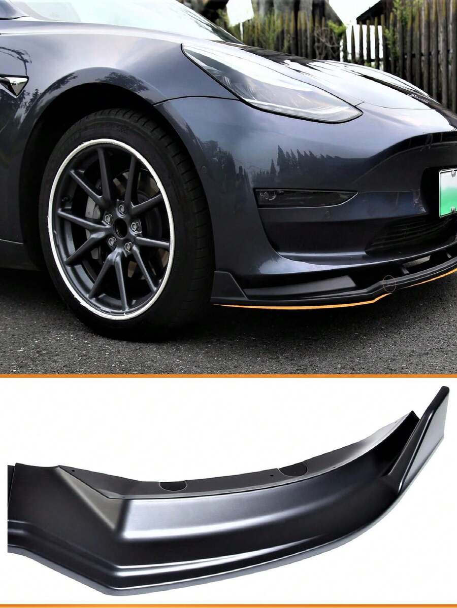 2024 New Tesla For Model For Y Front Bumper Lip Front Spoiler Wing For ...