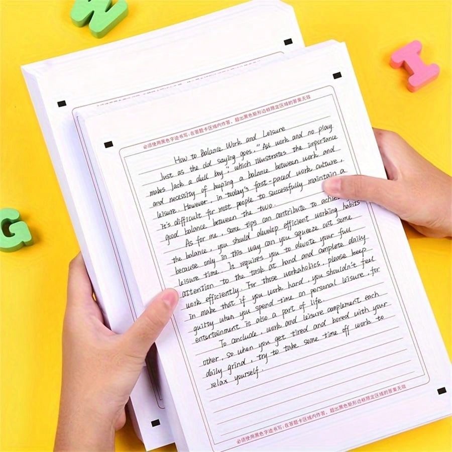 30 Sheets A4 Double Sided English Writing Paper For Writing Practice ...