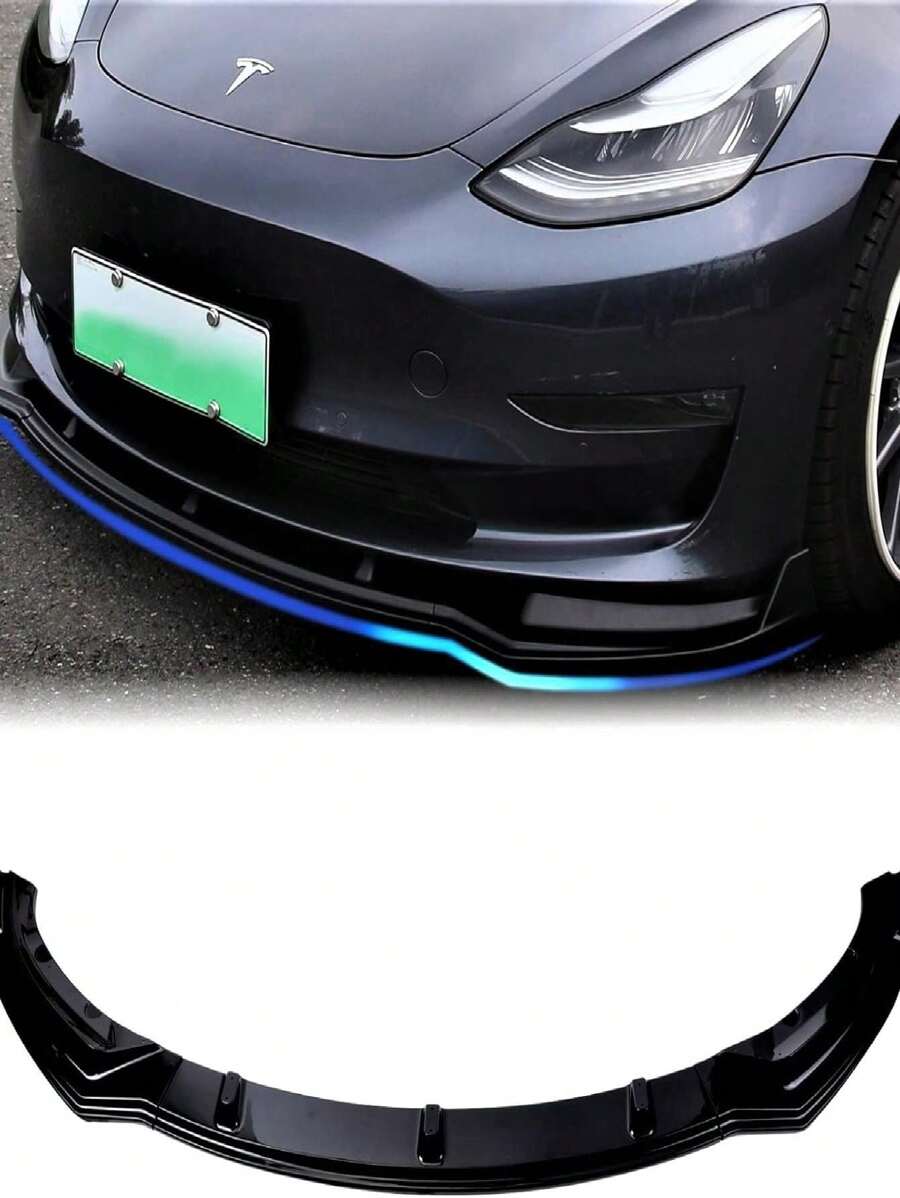 2024 New Tesla For Model For Y Front Bumper Lip Front Spoiler Wing For ...