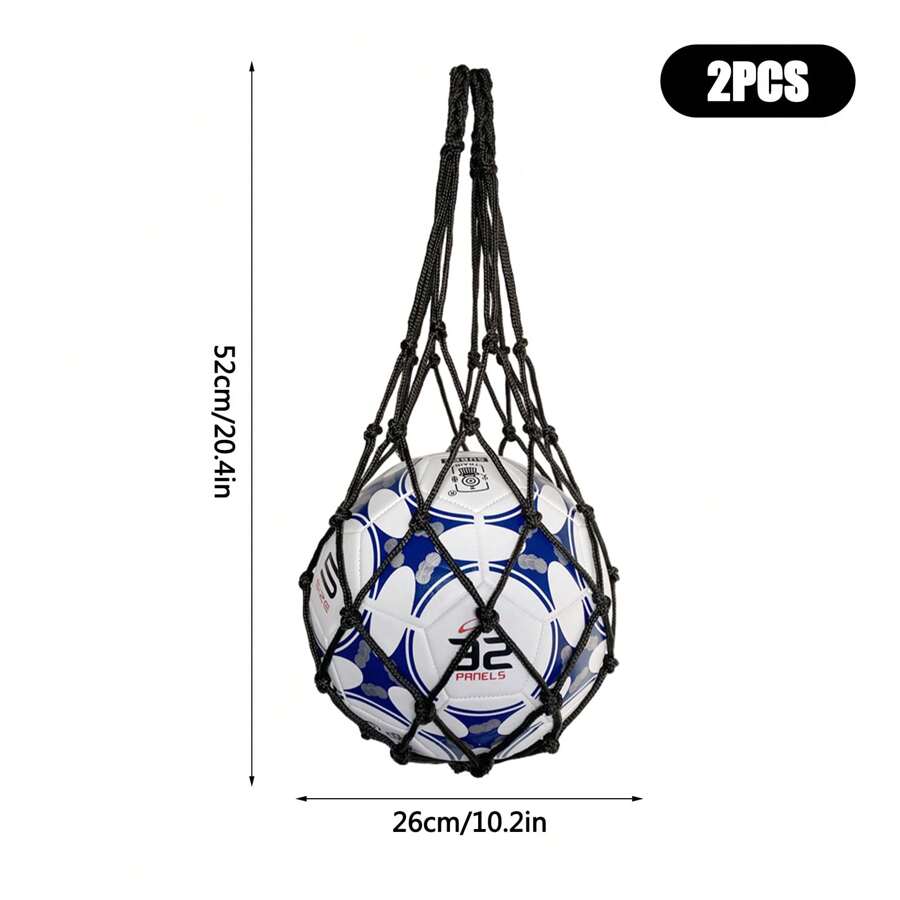 2 Pcs Basketball Net Bag, Soccer Football Mesh Storage Sports Ball ...