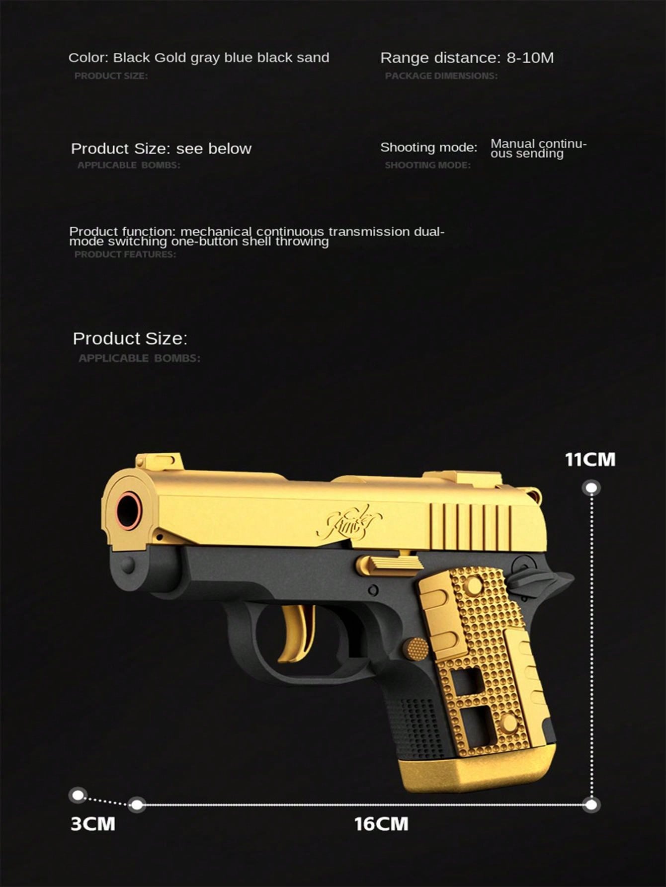 1pc Pocket-Size Toy Gun With Continuous Ejection & Ejection Cap 1911 ...