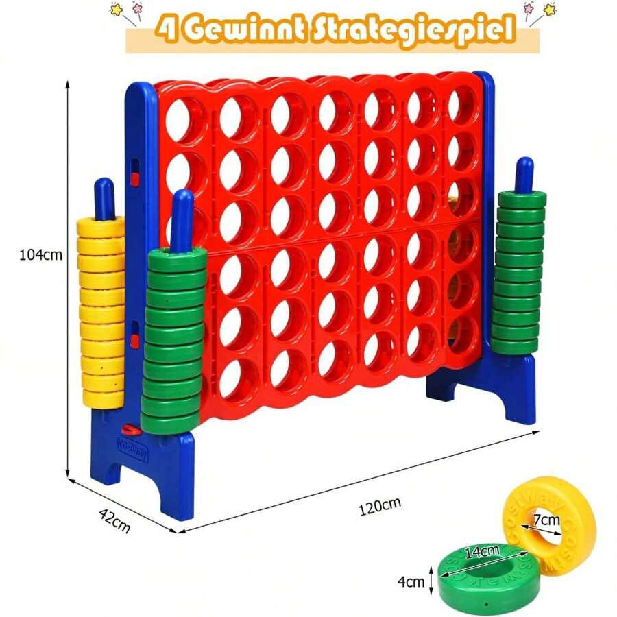 4 In A Row Strategy Game, Made Of PE And PP, For 2 Players, 4 In A Row ...