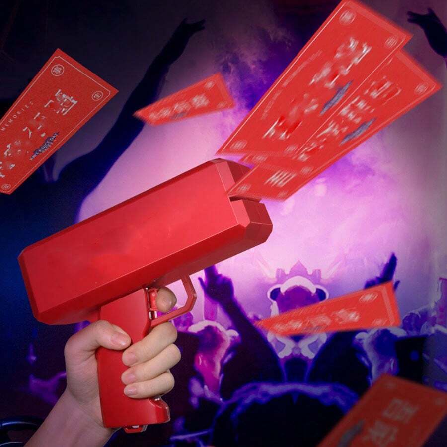 1pc Electric Money Gun American Dollar Bill Gun Toy Prop Money Shooter ...