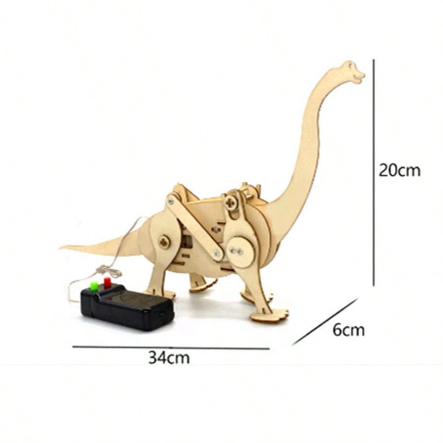 Diy Wooden Dinosaur Robot Model Science Materials Kit For Kids ...