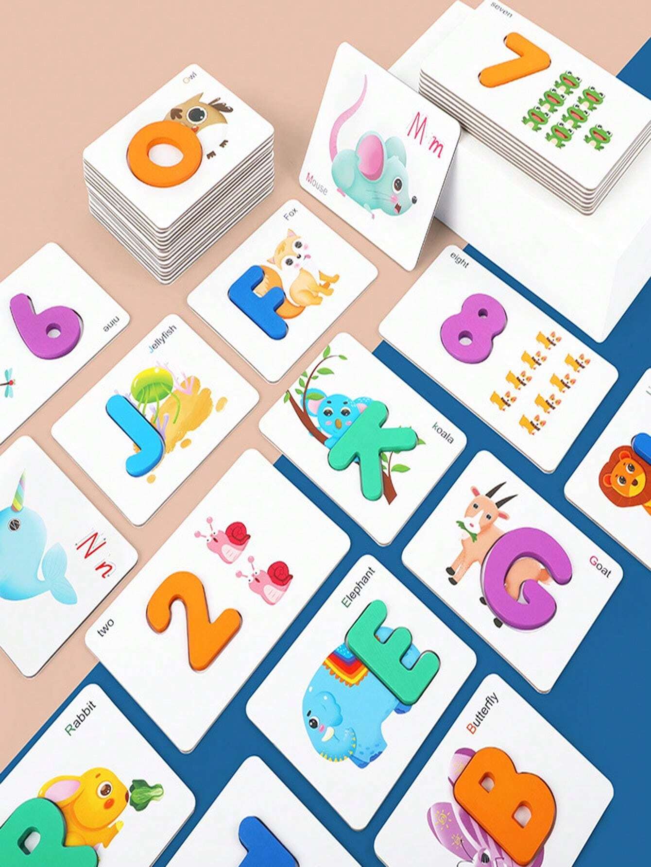 [One-Piece Packaging]Abc Flashcards Set For Toddlers, Easy To Carry And ...