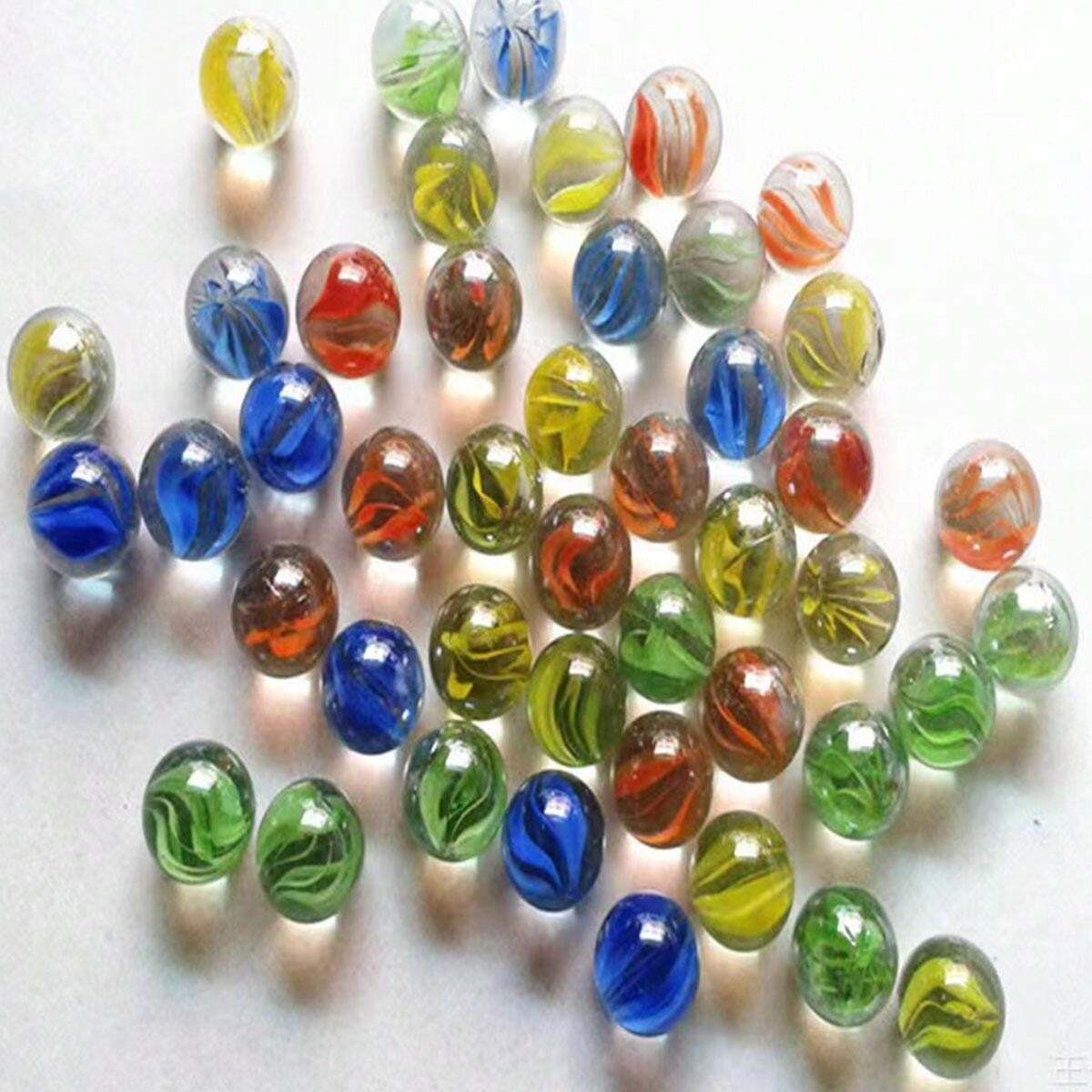 10pcs Glass Marbles For Fish Tank Decor, Colorful Glass Balls For Games ...