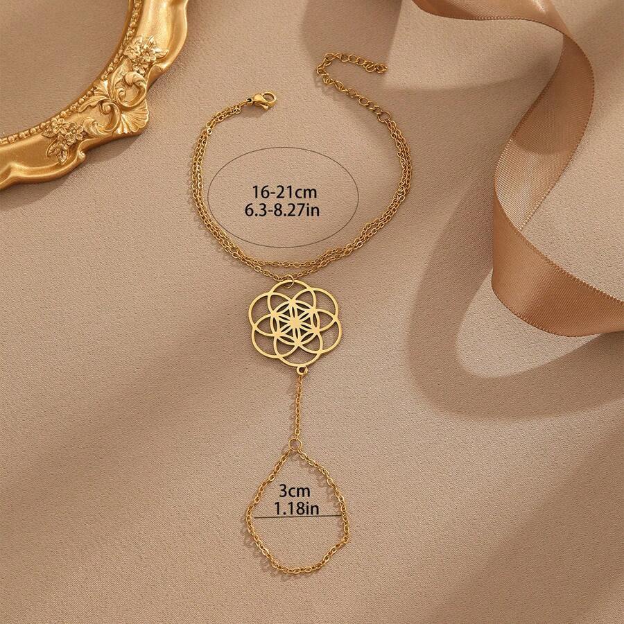 1pc Simple Chains Link Fingers Bracelets For Women Trendy Elegant ...