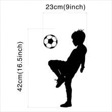Boy Playing Football Sticker Wall Decal Vinyl Football Player Sticker ...