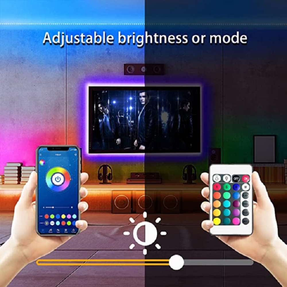 RGB 5050 LED Strip Light 32Ft, Color Changing Strip Light With Remote Control, RGB LED Strip ...