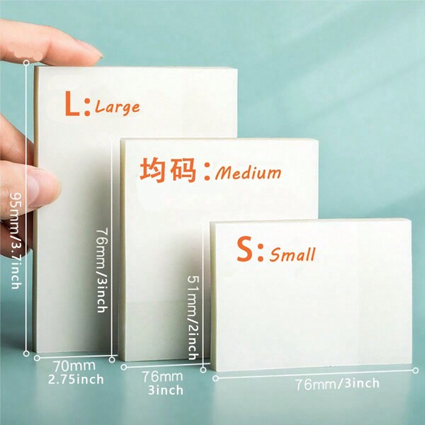 3inch*3inch 50 Sheets/Set Transparent Sticky Waterproof Notes With ...