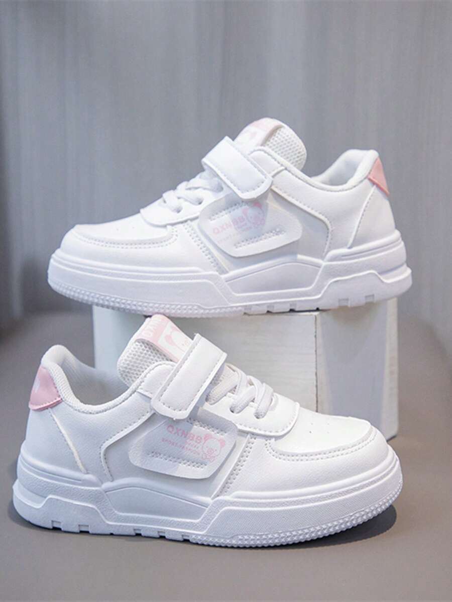 2025 Novos Tênis Casuais Brancos Infantis, Tênis de Tênis Respiráveis ...