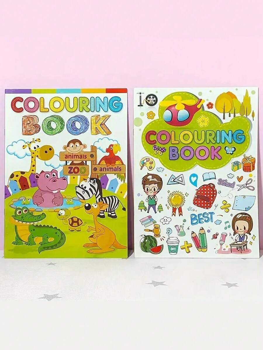20 Pages Kids' Cartoon Drawing & Coloring Book, Doodle Pad Sketchbook ...