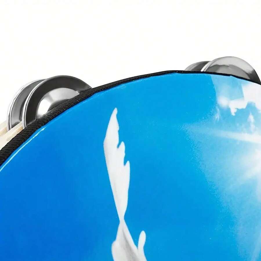 8 Inch Palm Double-Layer Hand Rattle, Orff Dove Tambourine Drum ...