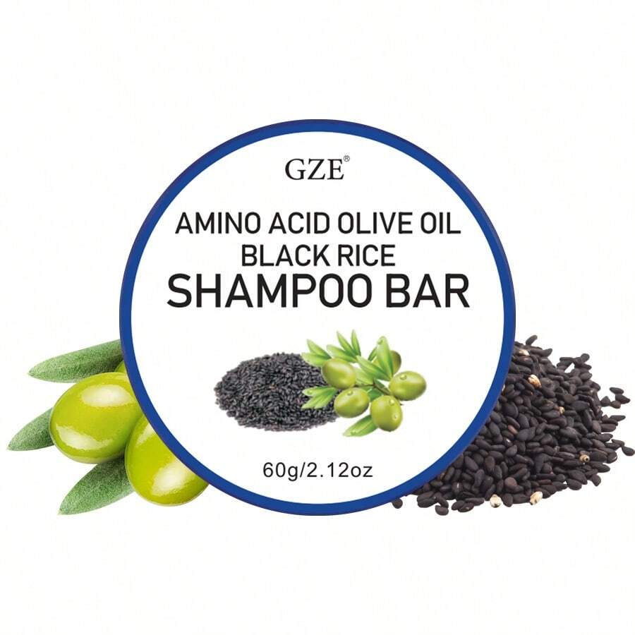 GZE Amino Acid & Olive Oil & Black Rice Shampoo Bar Soap For Hair ...