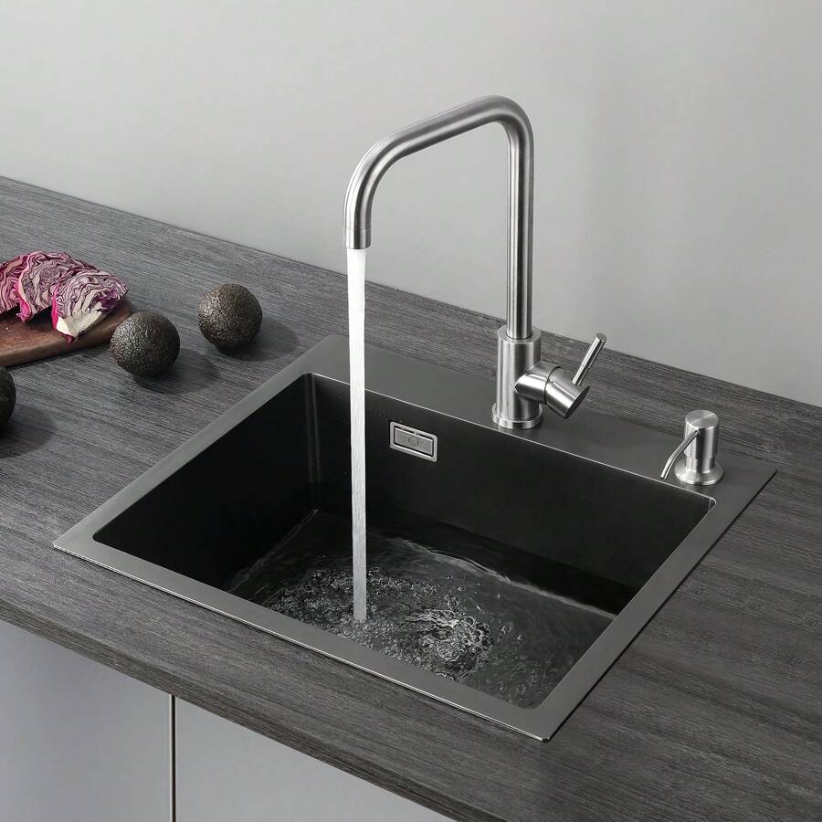 CECIPA Built-In Sink Sinks With Pop-Up Waste 50cm * 45cm Stainless ...