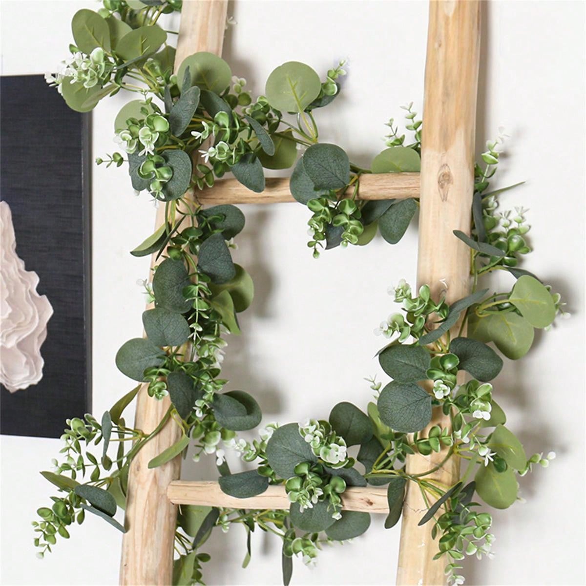 1pc 195cm Artificial Vertical Vine With Leaf, Apple Leaf, Eucalyptus ...