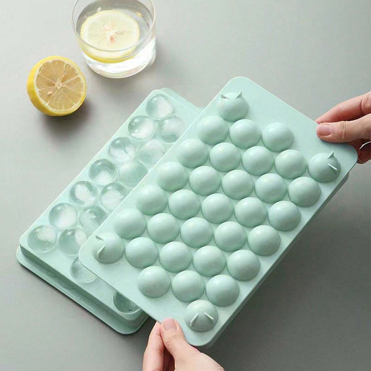 1pc Sphere Ice Cube Tray, Round Ice Ball Mold With Cover, Fridge Ice ...