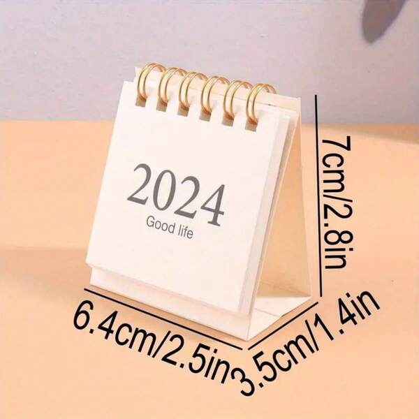 1pc-2024 Mini Desktop Calendar Mini Planner Calendar Timekeeping Plan ...
