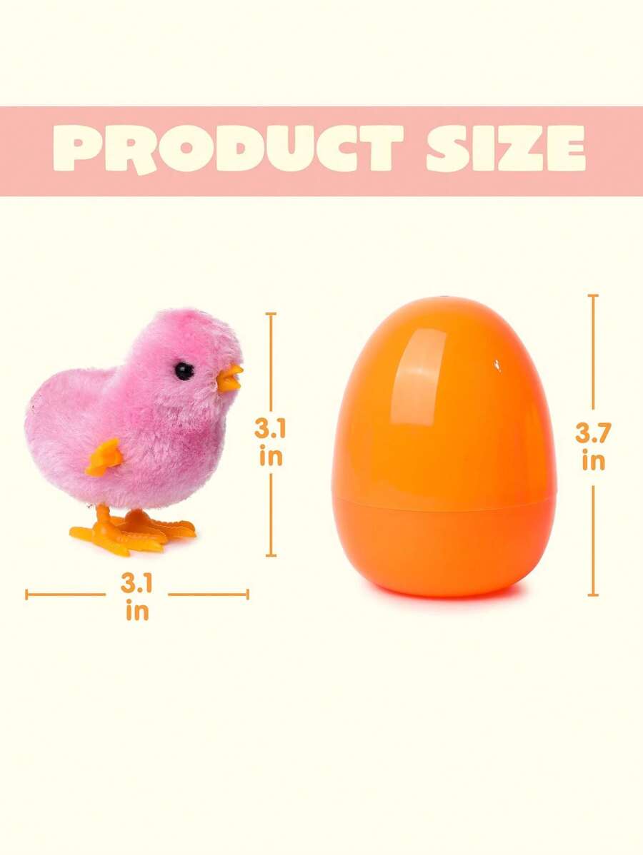 Syncfun 12 Pcs Easter Eggs Filled With Wind-Up Toys, Colorful Egg Wind ...