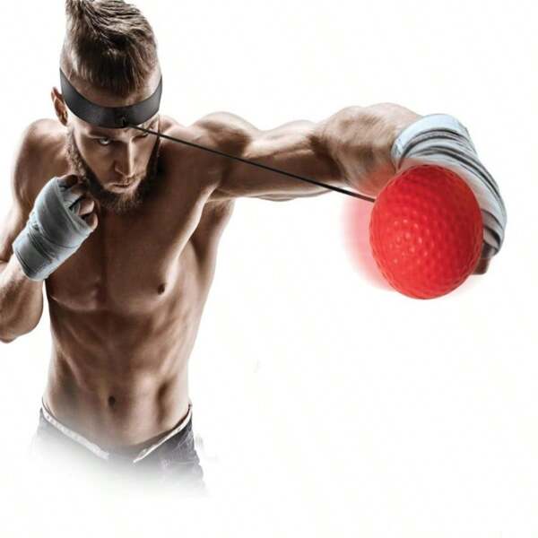 1pc Boxing Reflex Ball Set - Headband Punching Ball With Elastic String ...