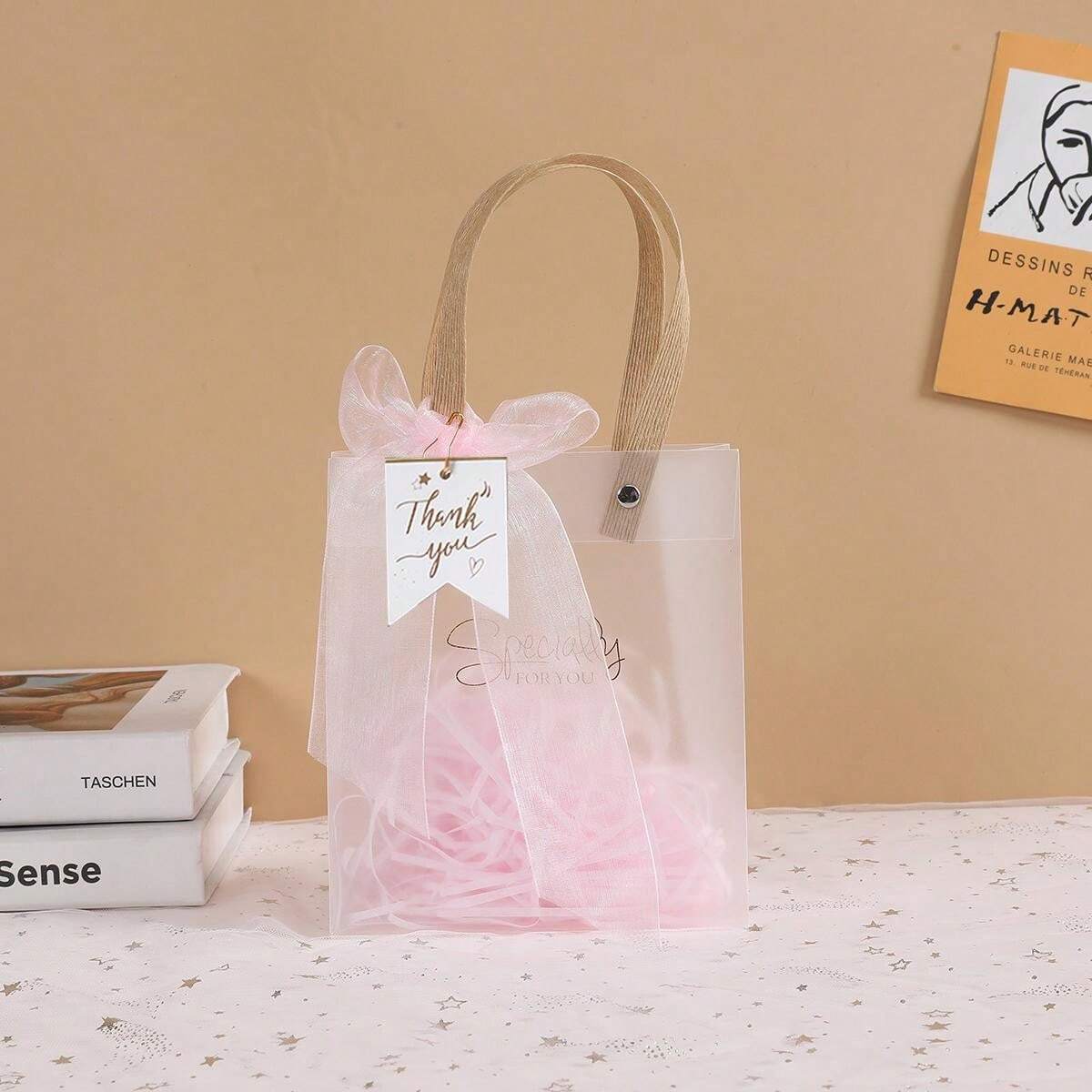1pc High-End Gift Bag With Handle For Birthday Gift Wrapping, With ...