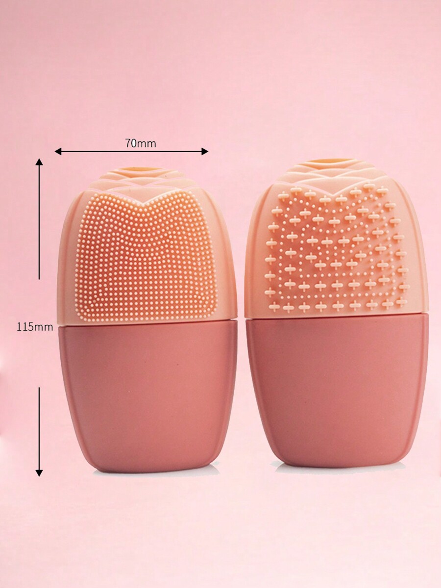 1pc Pink Silicon Rose-Shaped Face Ice Roller, Ice Rolling Mold For Face ...