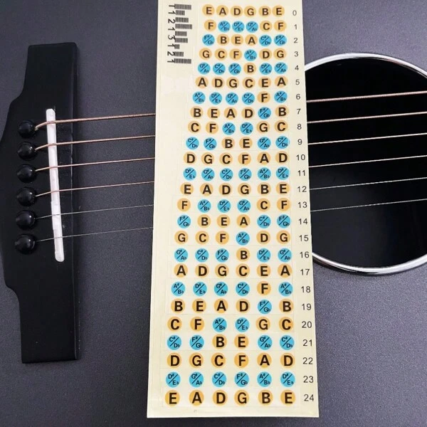 Guitar / Ukulele Fretboard Sticker, Music Note Label Sticker, Fretboard ...