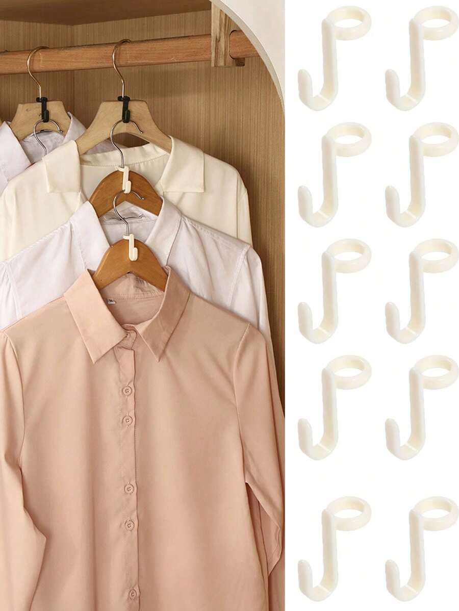 10 Pcs/50pcs Music Note Shaped Hangers Of White Connected To Hooks ...