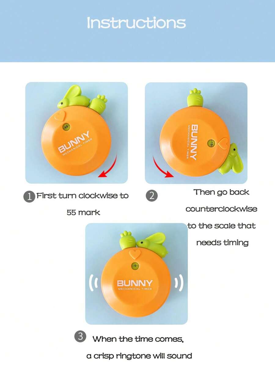 Holiday Gift Rabbit Squirrel Fish Bubble Kitchen Timer, Magnet Design ...