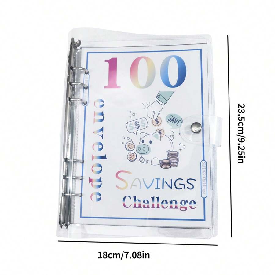1pc 100-Day Money Saving Notebook With Binder Clips, Budgeting Sheets ...