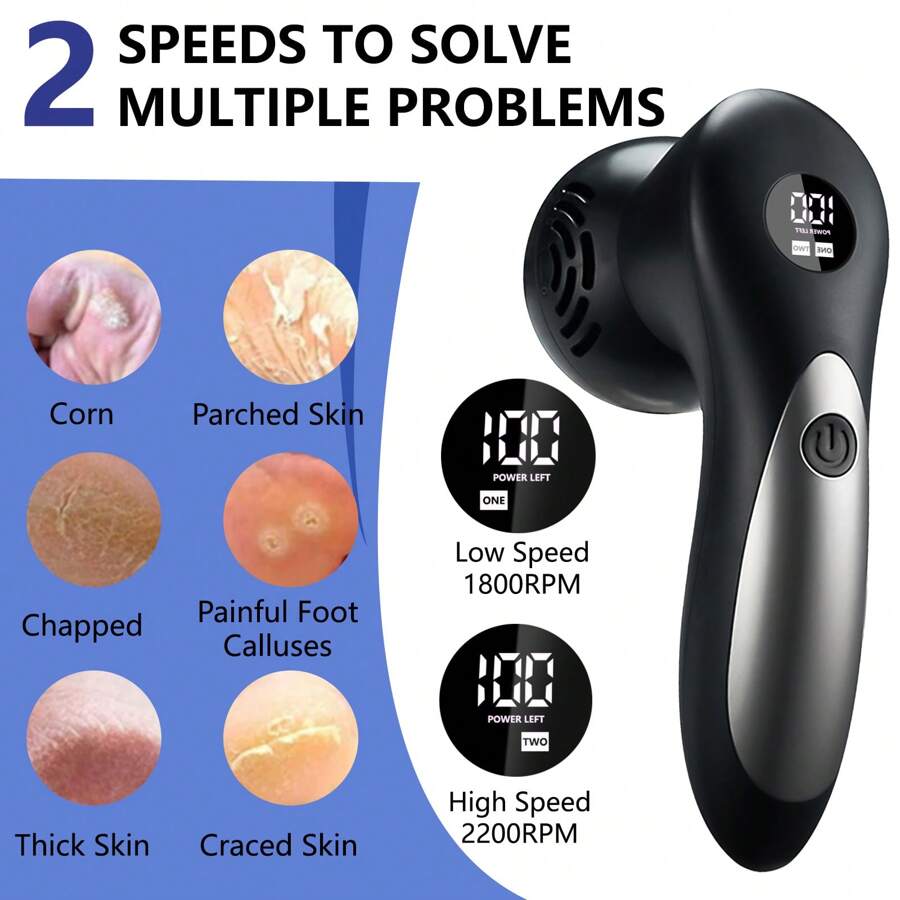 Electric Foot Callus Remover Kit, Rechargeable Callus Removers 3 ...