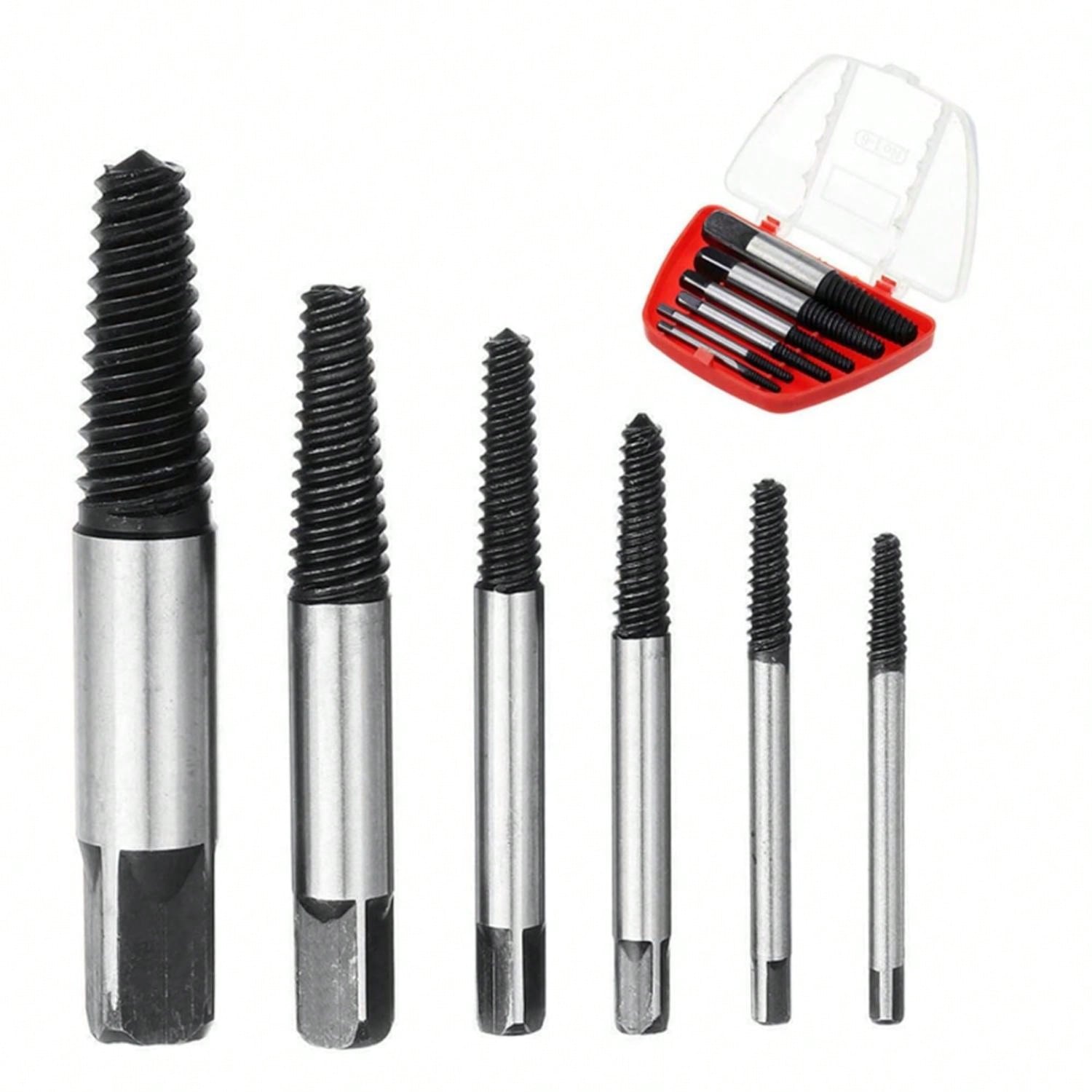 6pcs Pipe Screw Extractor Set,Broken Spiral Screw Extractor For ...