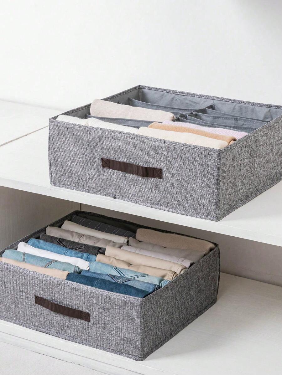 1PC Grey New Fabric 16 Grid Clothing And Pants Storage Device, Wardrobe ...