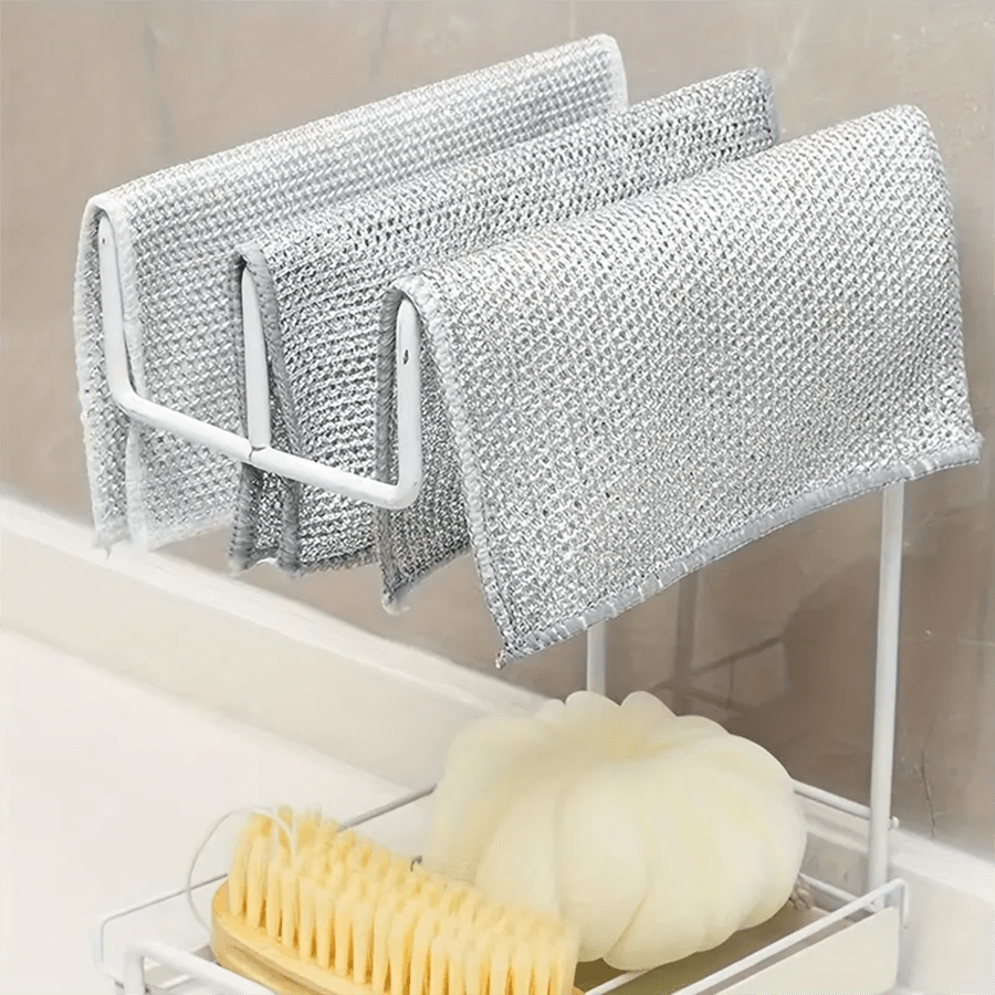 5pcs Dishwashing Cloth With Mesh Design For Efficient Cleaning Without ...