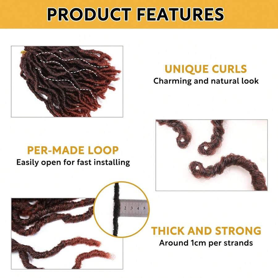 Faux Locs Crochet Hair 8 Inches Soft Locs Pre-Looped Short Faux Locs ...