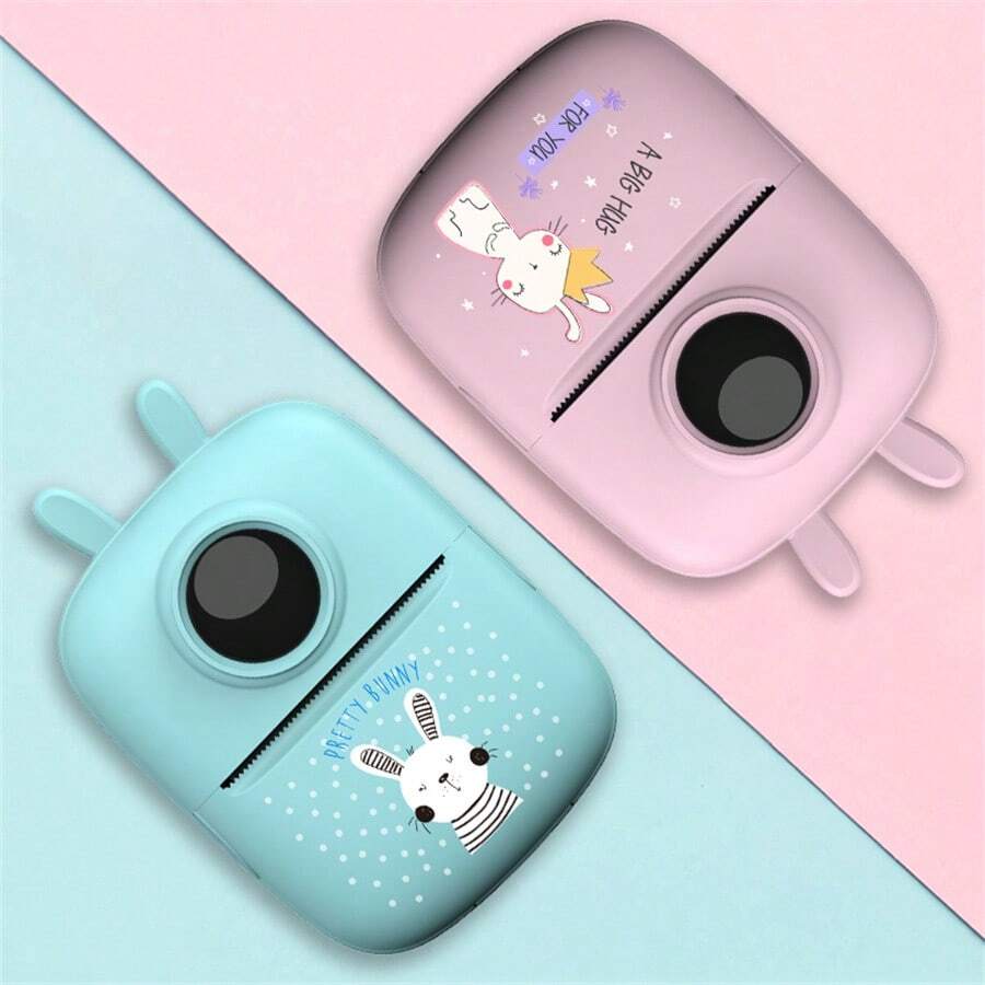 Portable Instant Photo Printer, Black And White Instant Mini Thermal ...