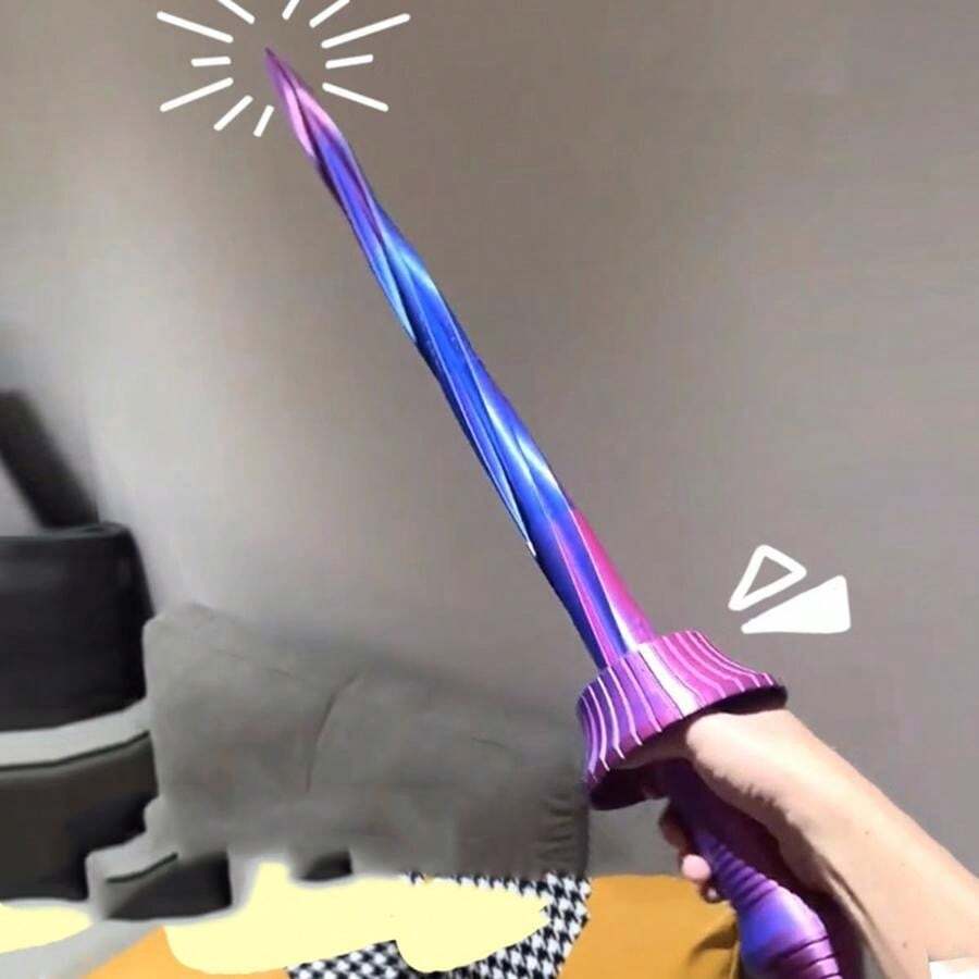 1pc 3d Printing Spiral Extendable Sword With Gravity Rotation Samurai ...