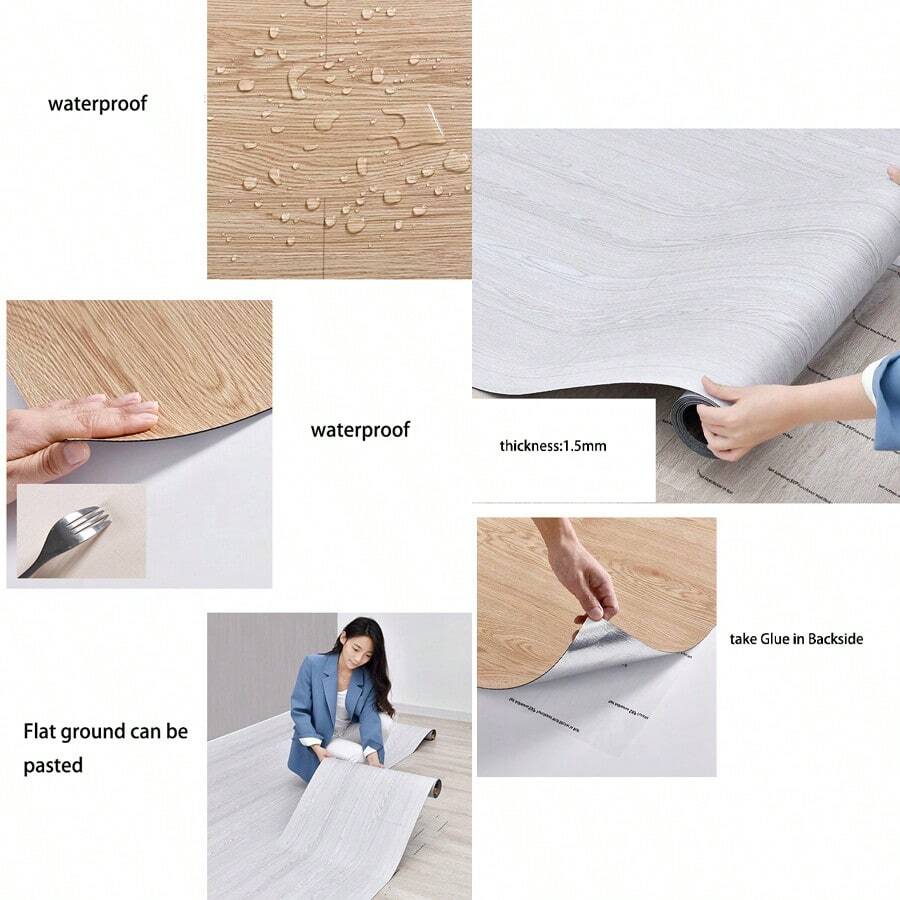 1 Roll Of 3m Self-Adhesive Floor Ground Stickers With Wood Grain Design ...