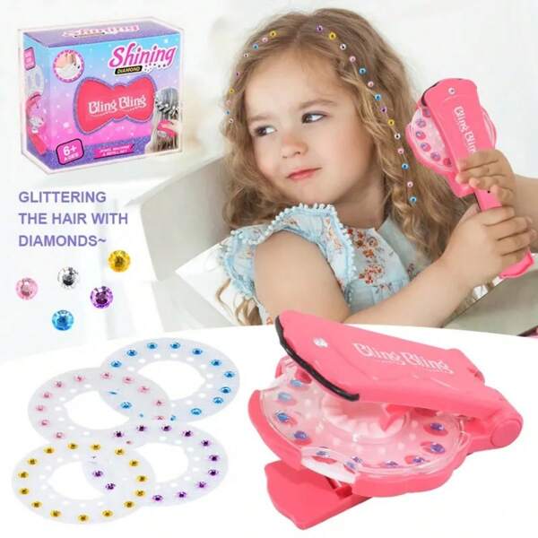 Sticky Diamond Toy With 180 Diamond Stickers Children's Hair Styling ...