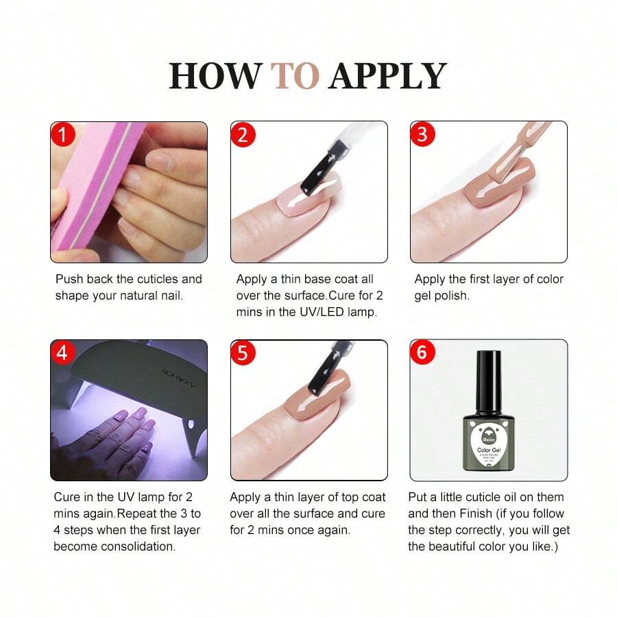 XEIJAYI 1Pc 7.3ml Gel Nail Polish Semi-Permanent Hybrid Varnish Black ...