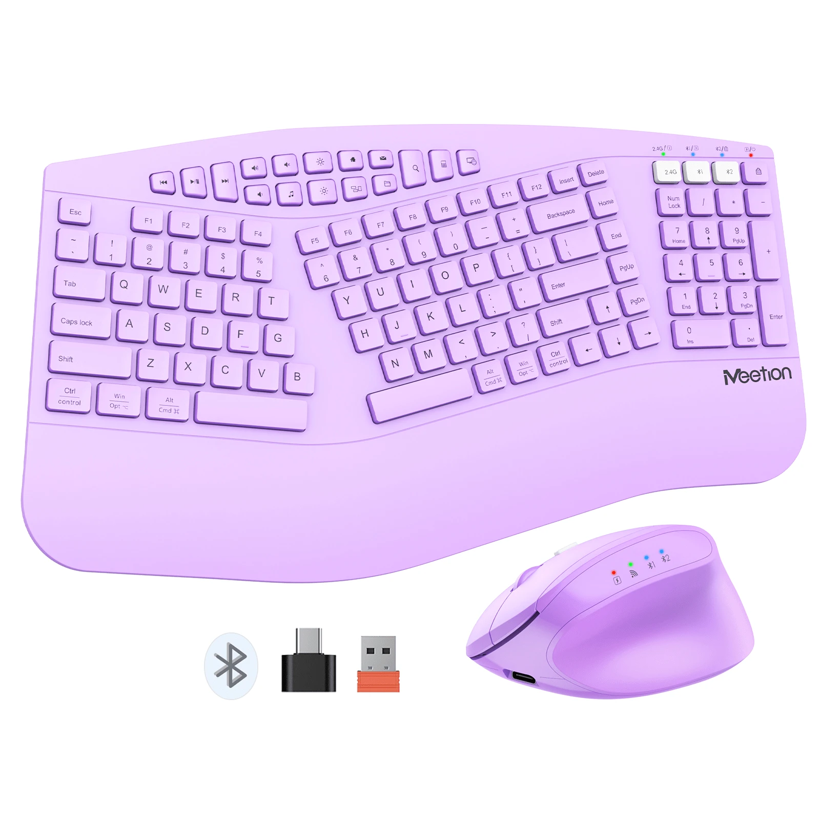 Meetion Wireless Keyboard And Mouse Combo Full Size Ergonomic Keyboard And Mouse Keyboard And