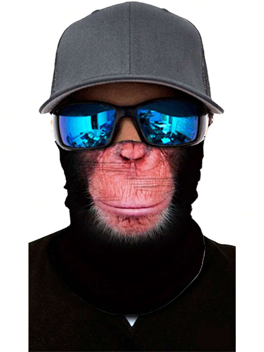 Sun Protective Anti UV Monkey Mask Seamless Polyester Bandanas ...