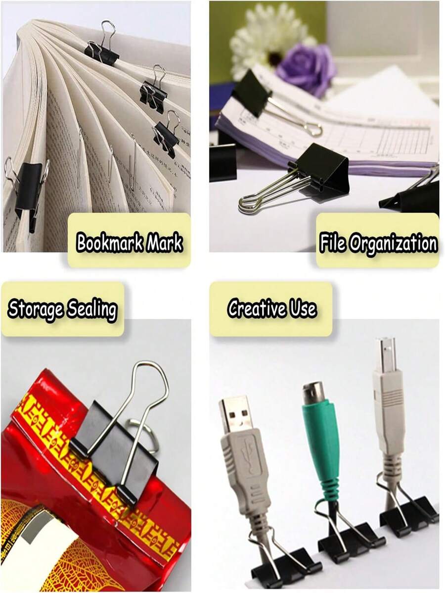 30pcs Medium-Size Loose Leaf Paper Clip Stationery Suitable For ...