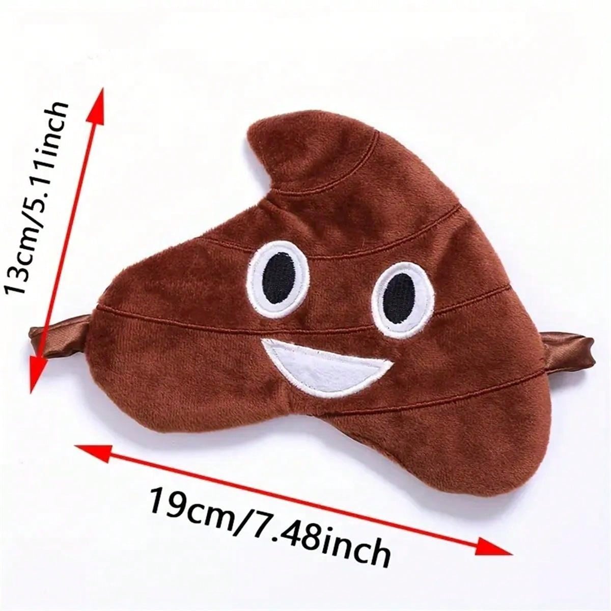 1pc Cute Eye Mask Plush Eye Mask Poop Emoticon Creative Cute Game Eye ...